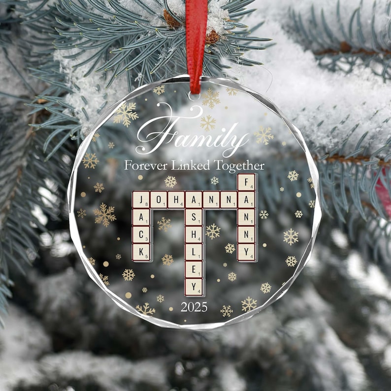 Personalized Scrabble Family Name Ornament, Custom Family Crossword ...