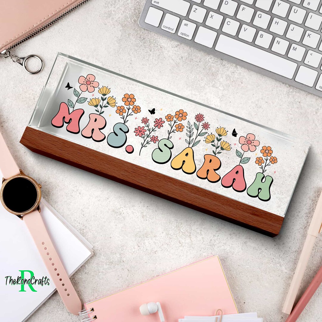 Personalized Teacher Desk Name Plate, Personalized Name Plate for ...