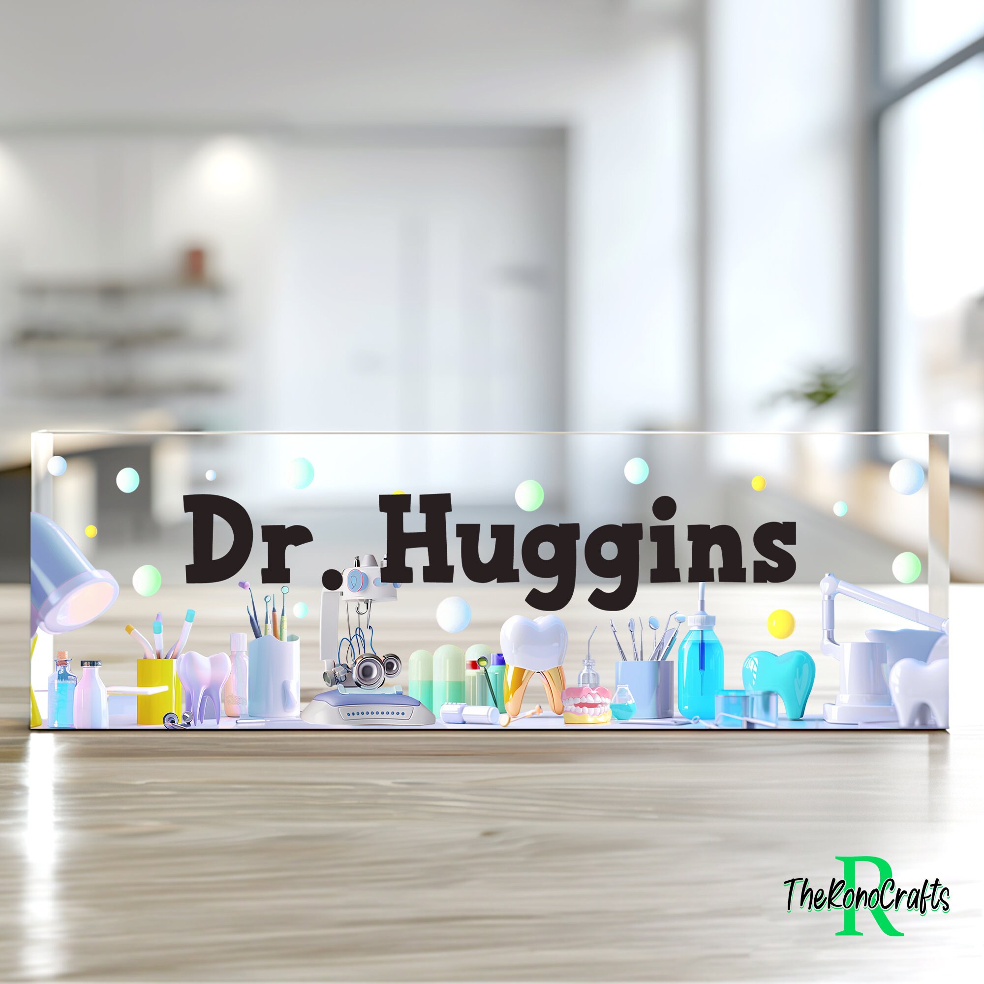 Personalized Dental Name Plate, Dentist Medical Physician Desk Name ...