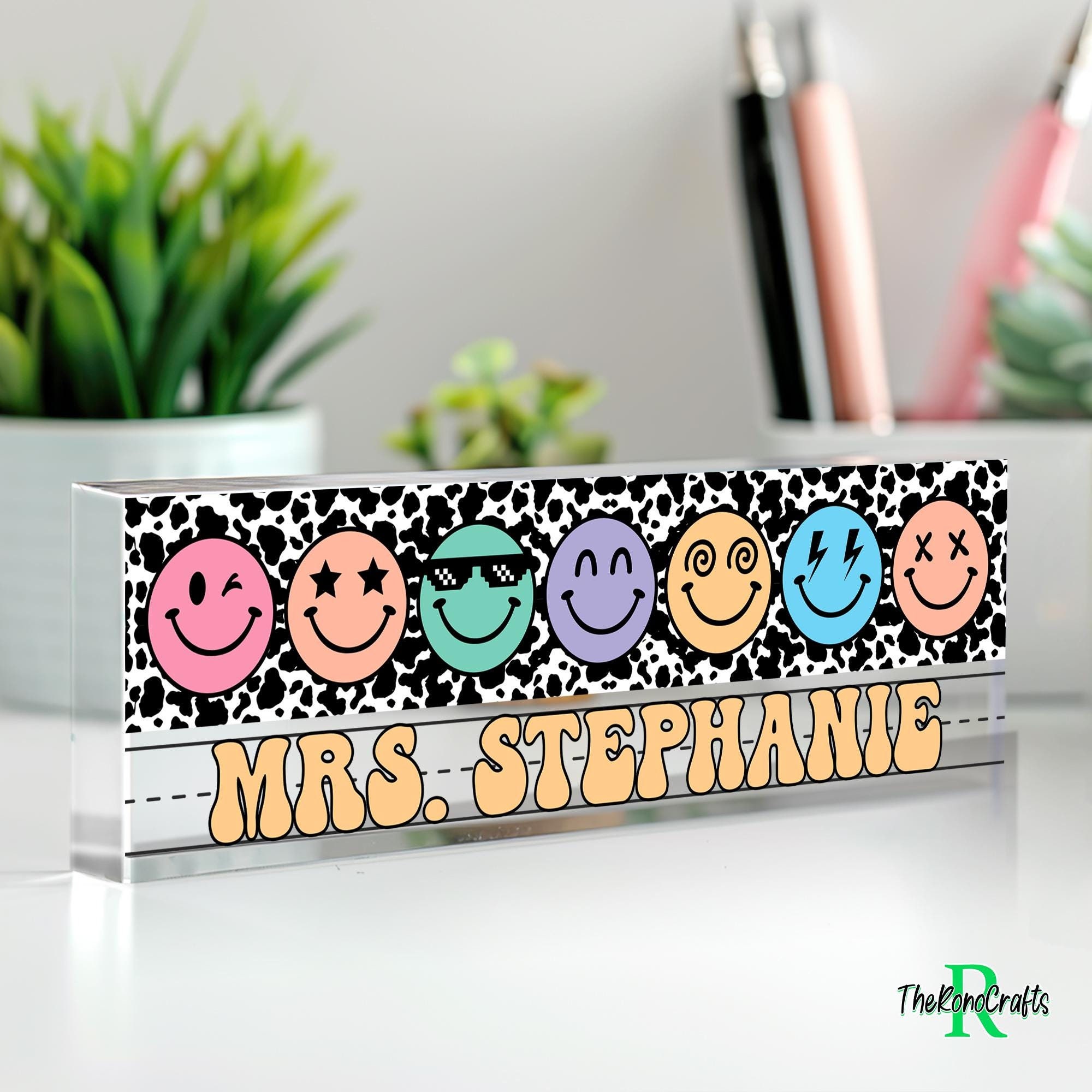 Custom Teacher Desk Name Plate, Teacher Name Plate, Personalized Name ...