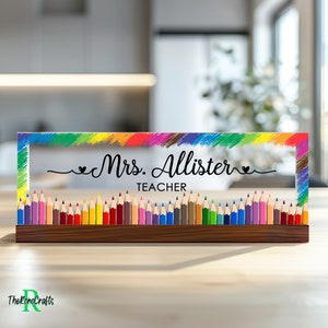Personalized Teacher Desk Name Plate, Teacher Name Plate for Desk ...
