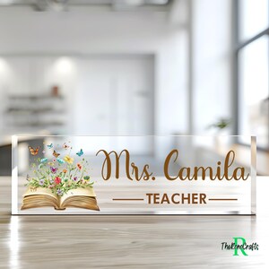 Personalized Name Plate for Teacher, Custom Teacher Desk Name Plate ...