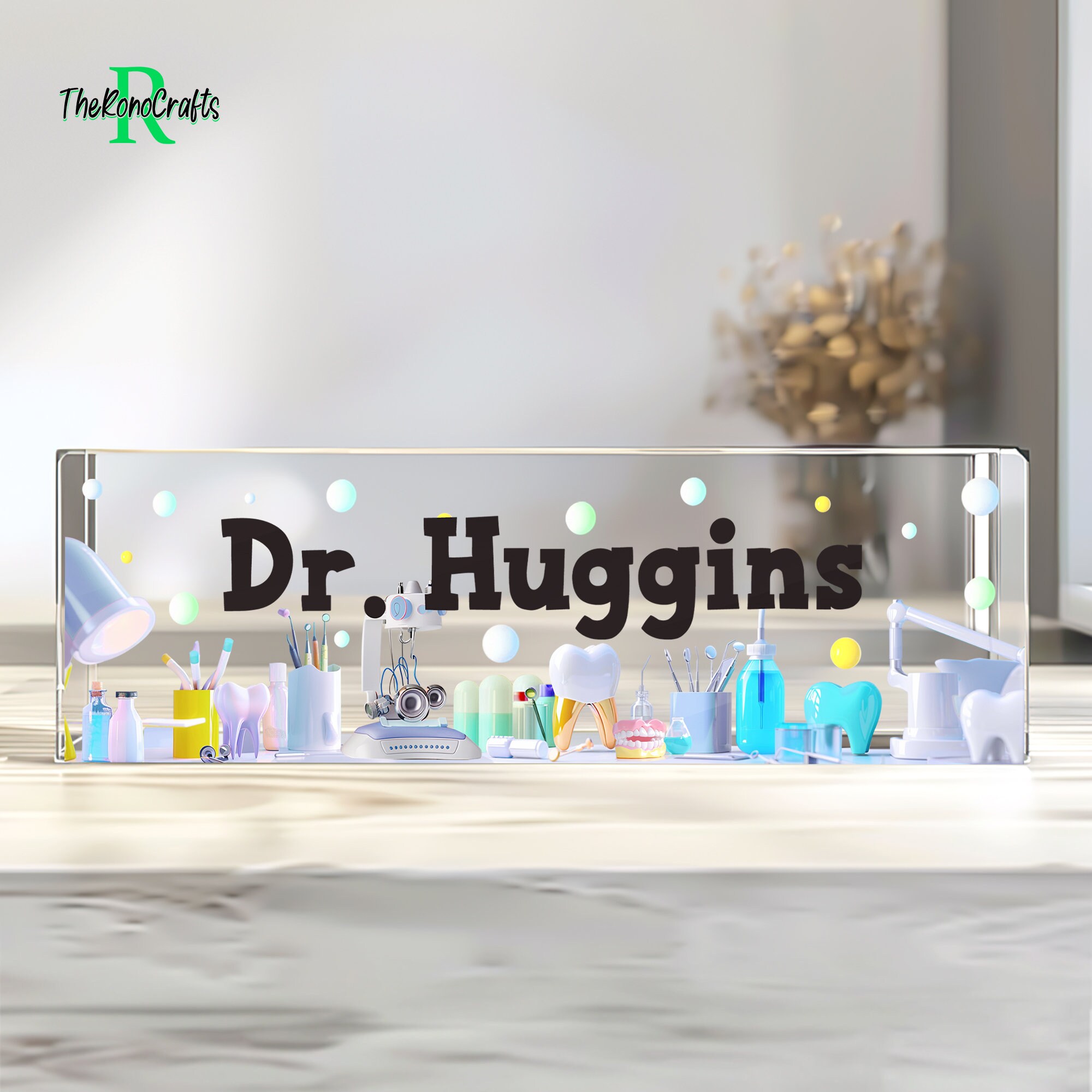 Personalized Dental Name Plate, Dentist Medical Physician Desk Name ...