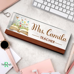 Personalized Name Plate for Teacher, Custom Teacher Desk Name Plate ...