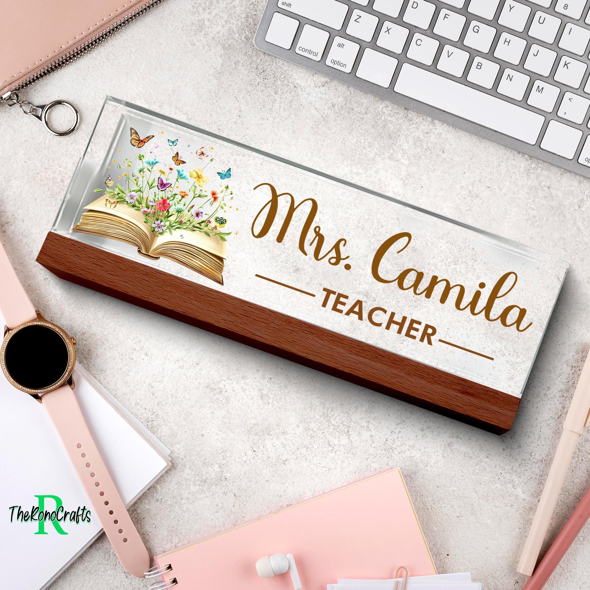 Personalized Name Plate for Teacher, Custom Teacher Desk Name Plate ...