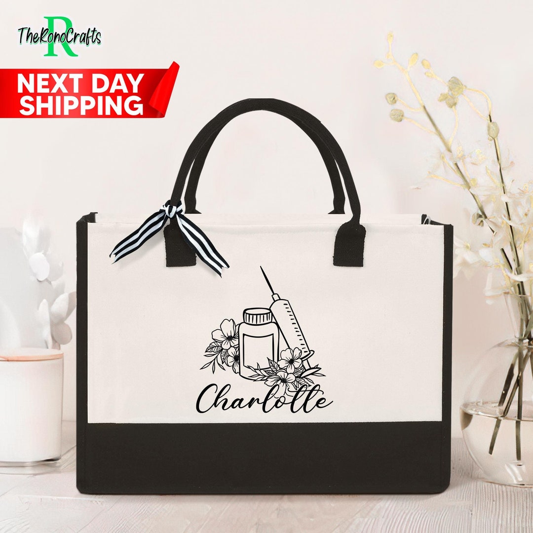 Custom Beauty Spa Tote Bag, Personalized Cosmetic Nurse Injector Gifts ...