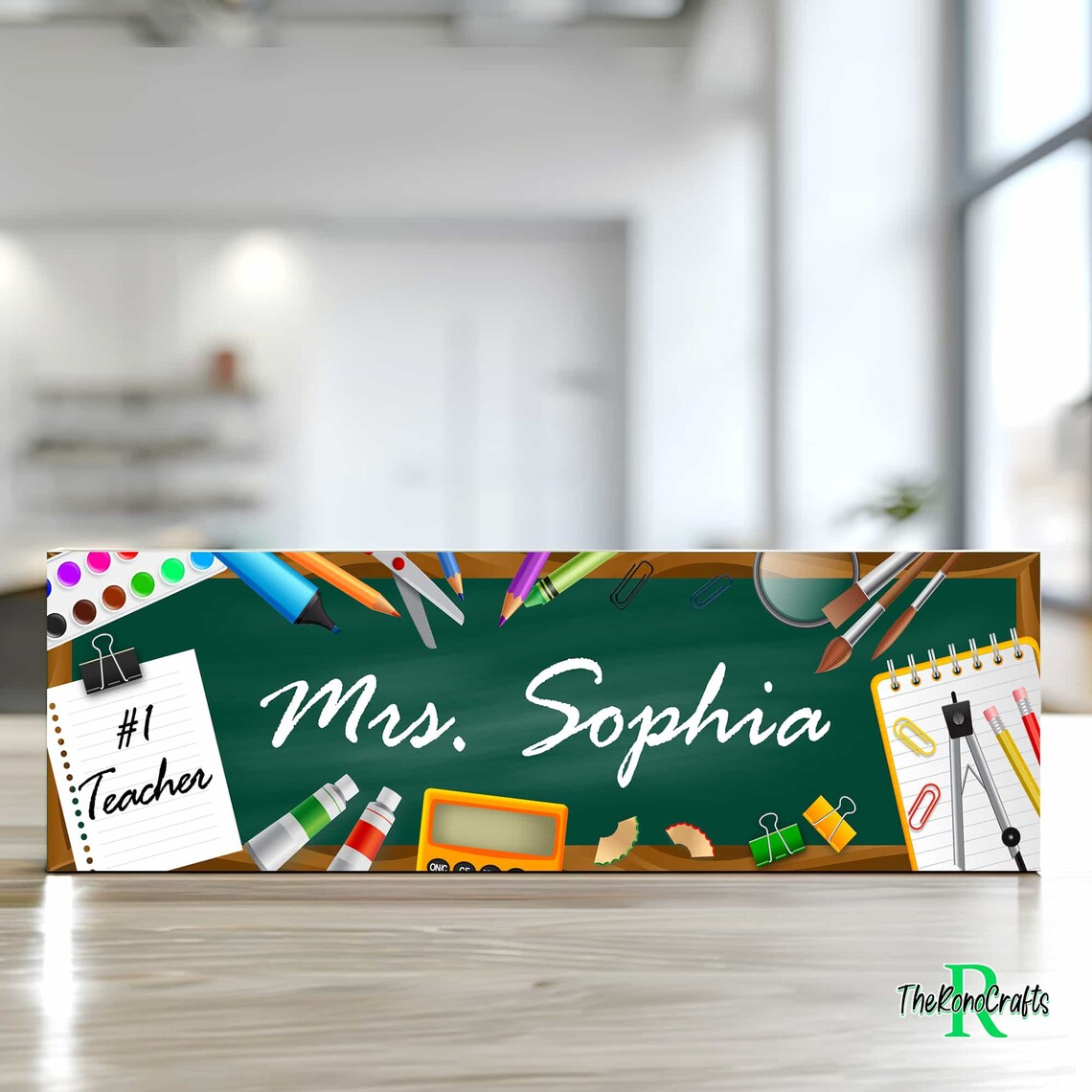 Personalized Teacher Desk Name Plate, Teacher Name Plate, Personalized ...