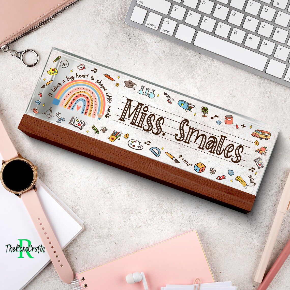 Personalized Teacher Desk Name Plate, Teacher Name Plate, Personalized ...