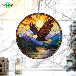 Bald Eagle Suncatcher Acrylic Hanging, Bald Eagle Acrylic Suncatcher, Eagle Acrylic Window ...
