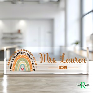 Personalized LCSW Desk Name Plate, LCSW Name Plate, LCSW Gift, Licensed ...