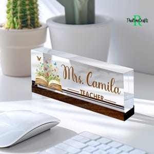 Personalized Name Plate for Teacher, Custom Teacher Desk Name Plate ...