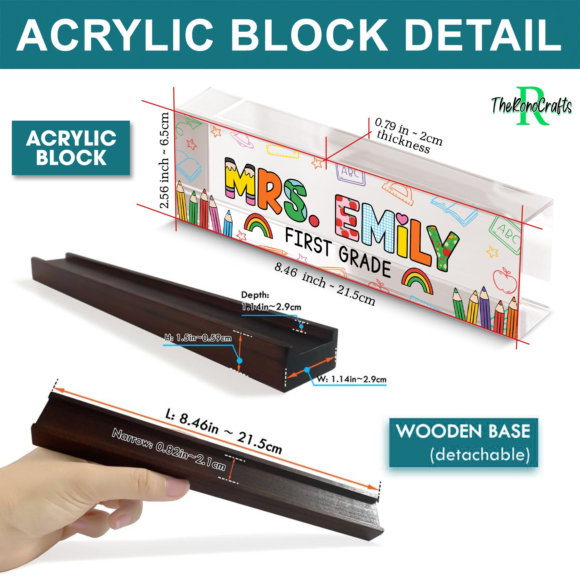 Custom Teacher Desk Name Plate, Teacher Name Plate, Personalized Name ...