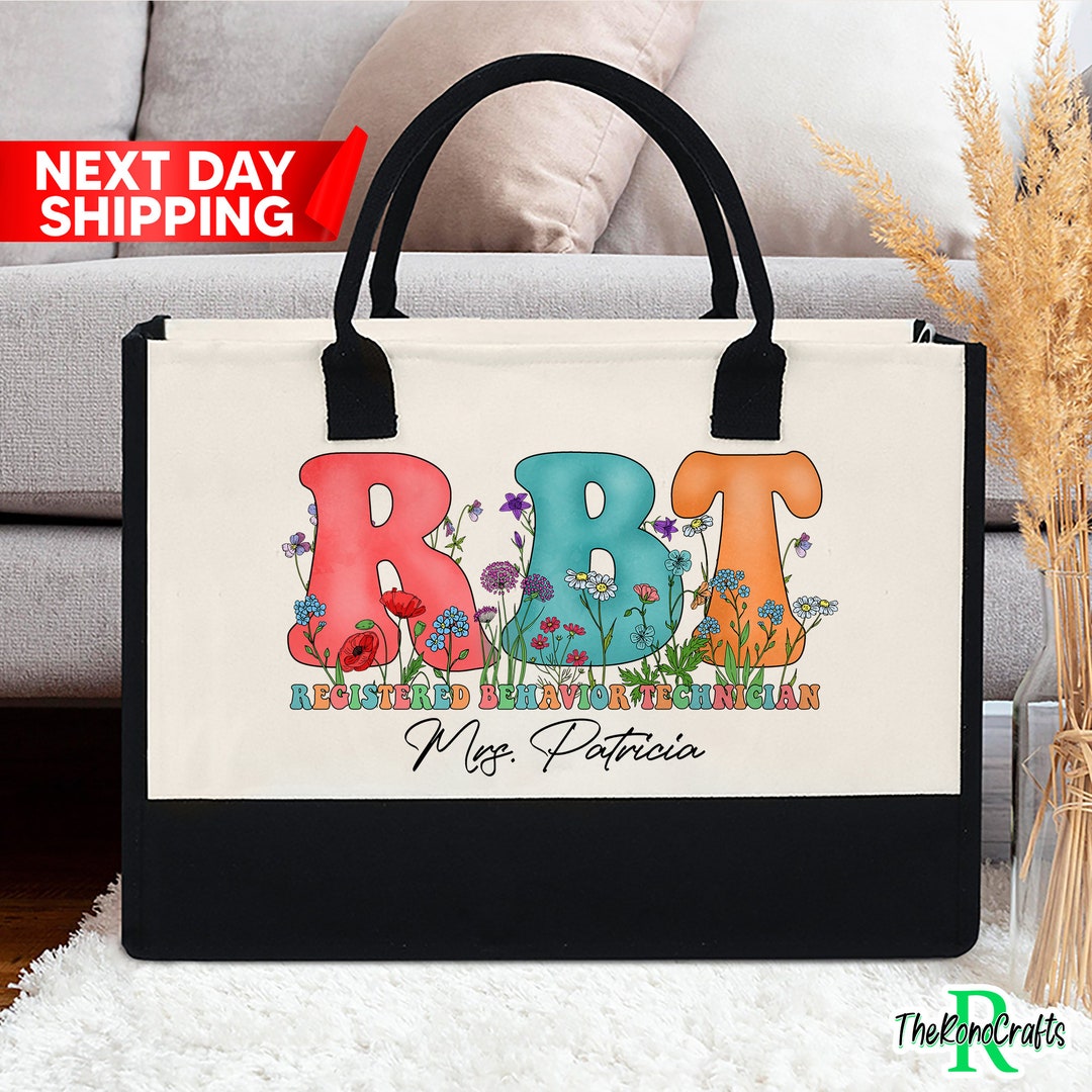 Custom RBT Registered Behavior Technician Tote Bag, ABA Gifts, Behavior ...