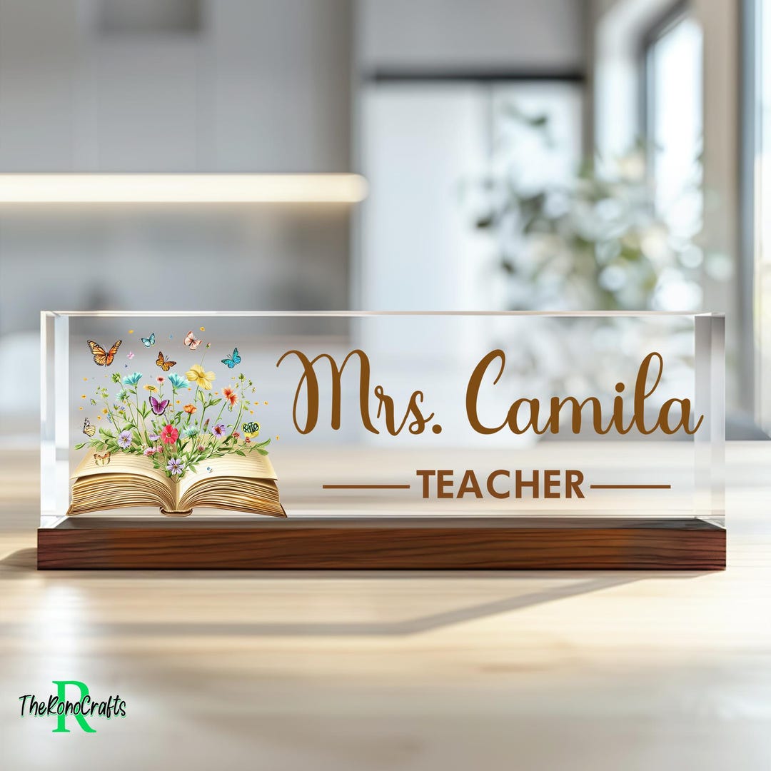 Personalized Name Plate for Teacher, Custom Teacher Desk Name Plate ...