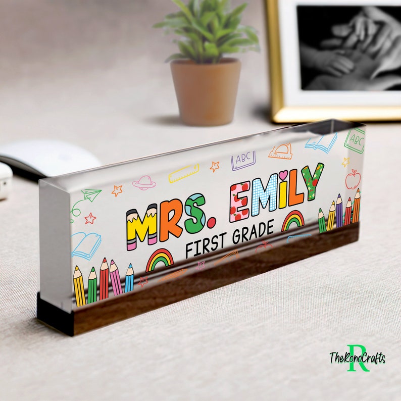 Custom Teacher Desk Name Plate, Teacher Name Plate, Personalized Name ...
