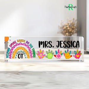 Personalized Teacher Desk Name Plate, Occupational Therapy Personalized ...
