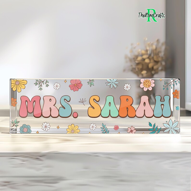 Custom Teacher Desk Name Plate, Teacher Name Plate, Personalized Name ...