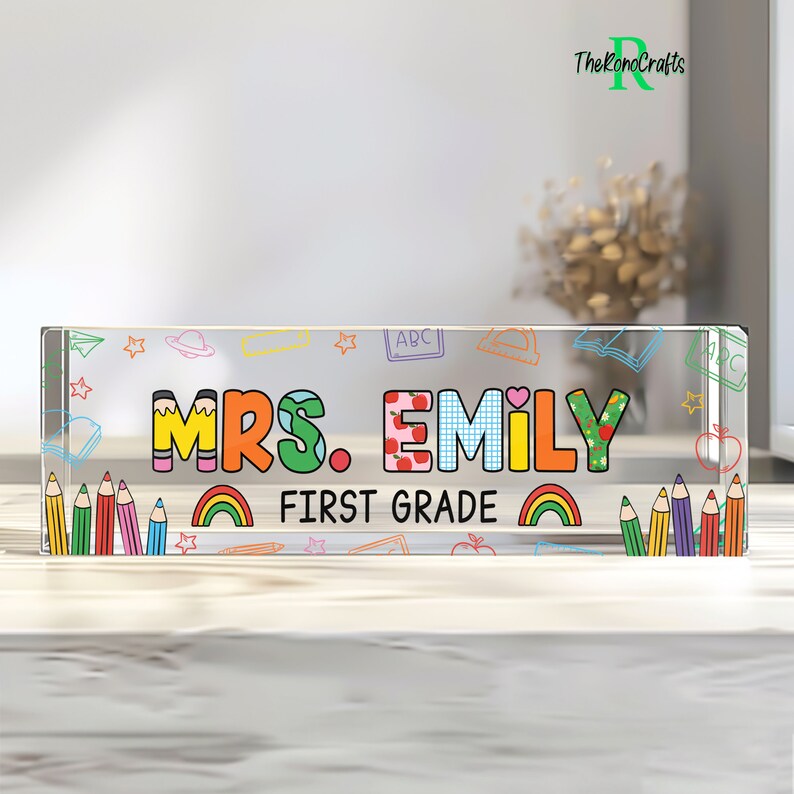 Custom Teacher Desk Name Plate, Teacher Name Plate, Personalized Name ...