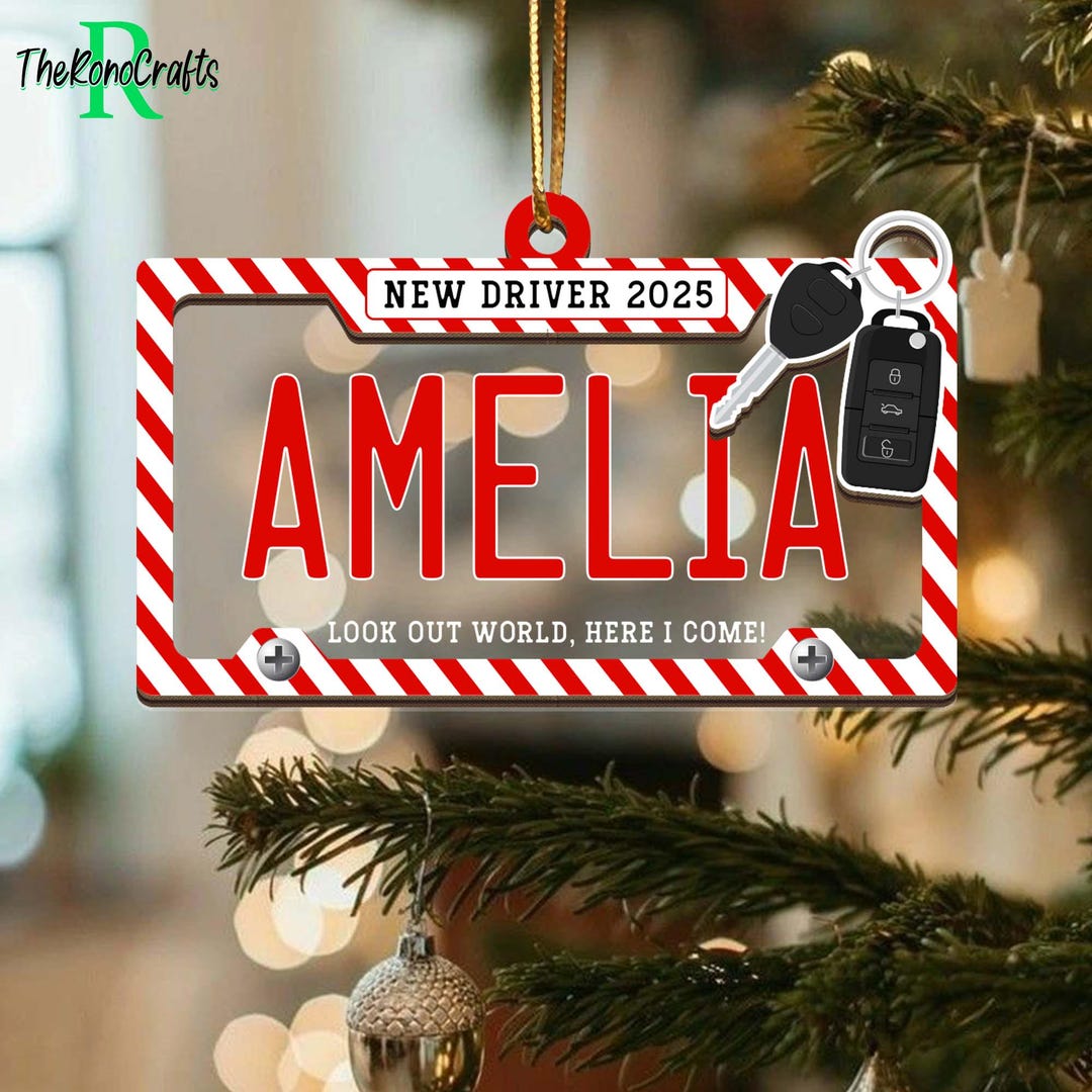 Personalized New Driver Ornament, Custom Driving Keepsake With Name ...