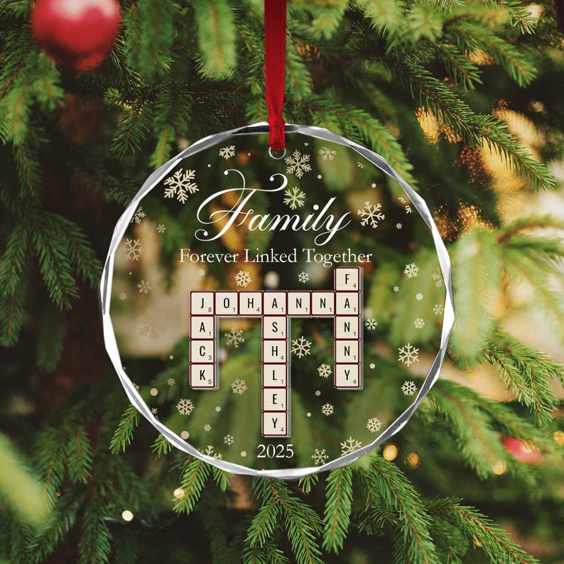Personalized Scrabble Family Name Ornament, Custom Family Crossword ...