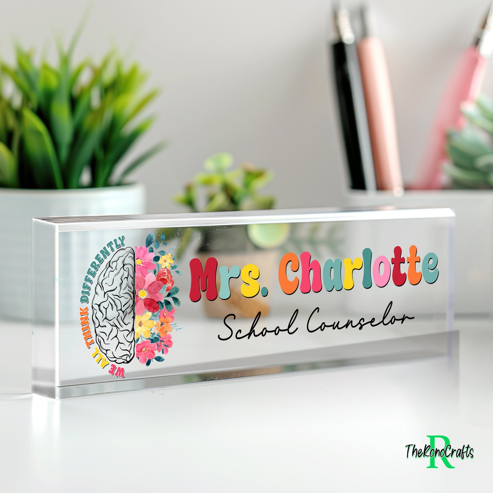 School Counselor Name Sign, We All Think Differently, Psychologist ...