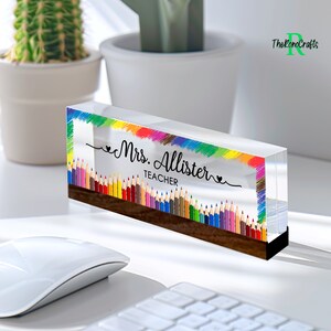 Personalized Teacher Desk Name Plate, Teacher Name Plate for Desk ...
