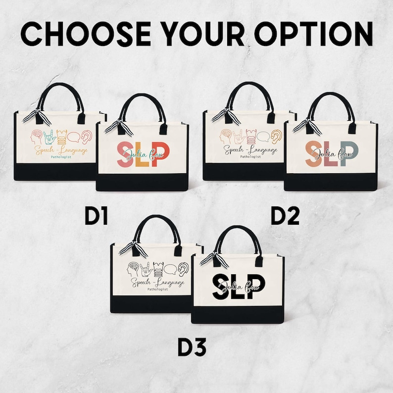 Personalized SLP Tote Bag, Speech Language Pathologist Tote Bag, SLP ...