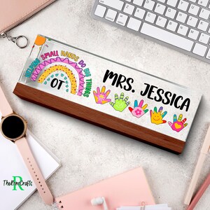 Personalized Teacher Desk Name Plate, Occupational Therapy Personalized ...