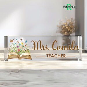 Personalized Name Plate for Teacher, Custom Teacher Desk Name Plate ...