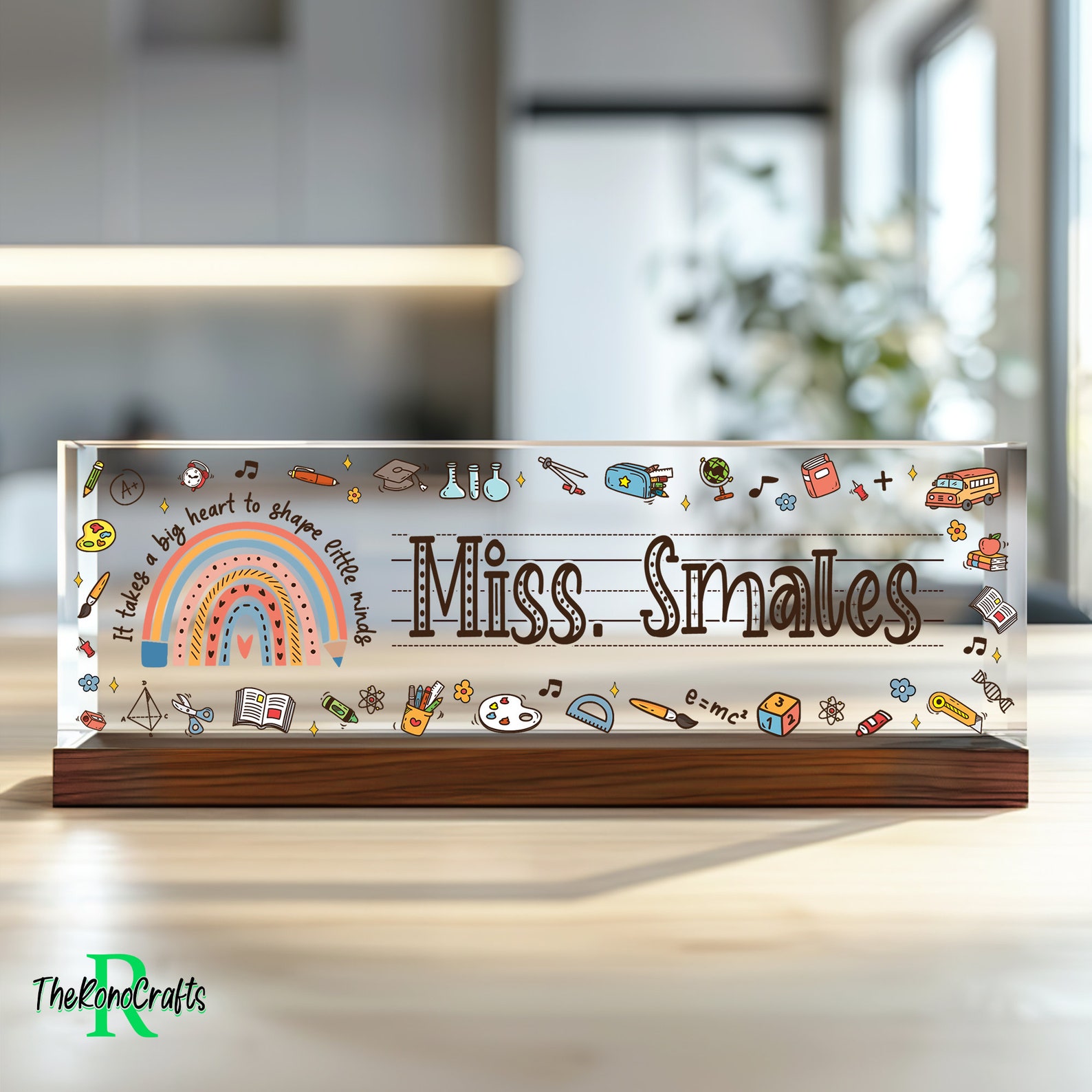 Personalized Teacher Desk Name Plate, Teacher Name Plate, Personalized ...