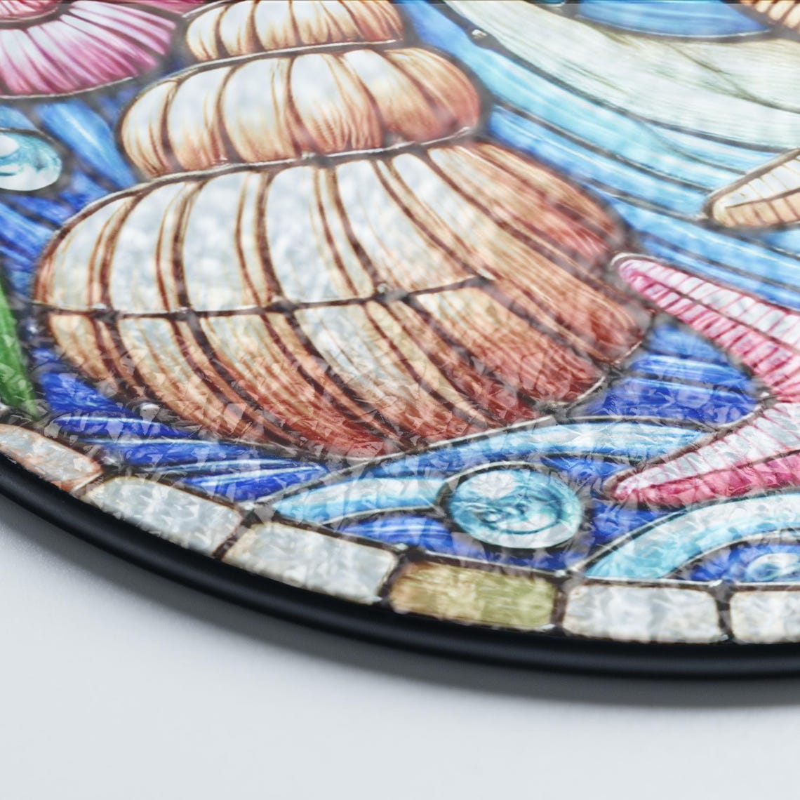 Seashell Stained Glass Suncatcher, Beach Sun Catcher, Summer Vibes ...