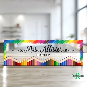 Personalized Teacher Desk Name Plate, Teacher Name Plate for Desk ...