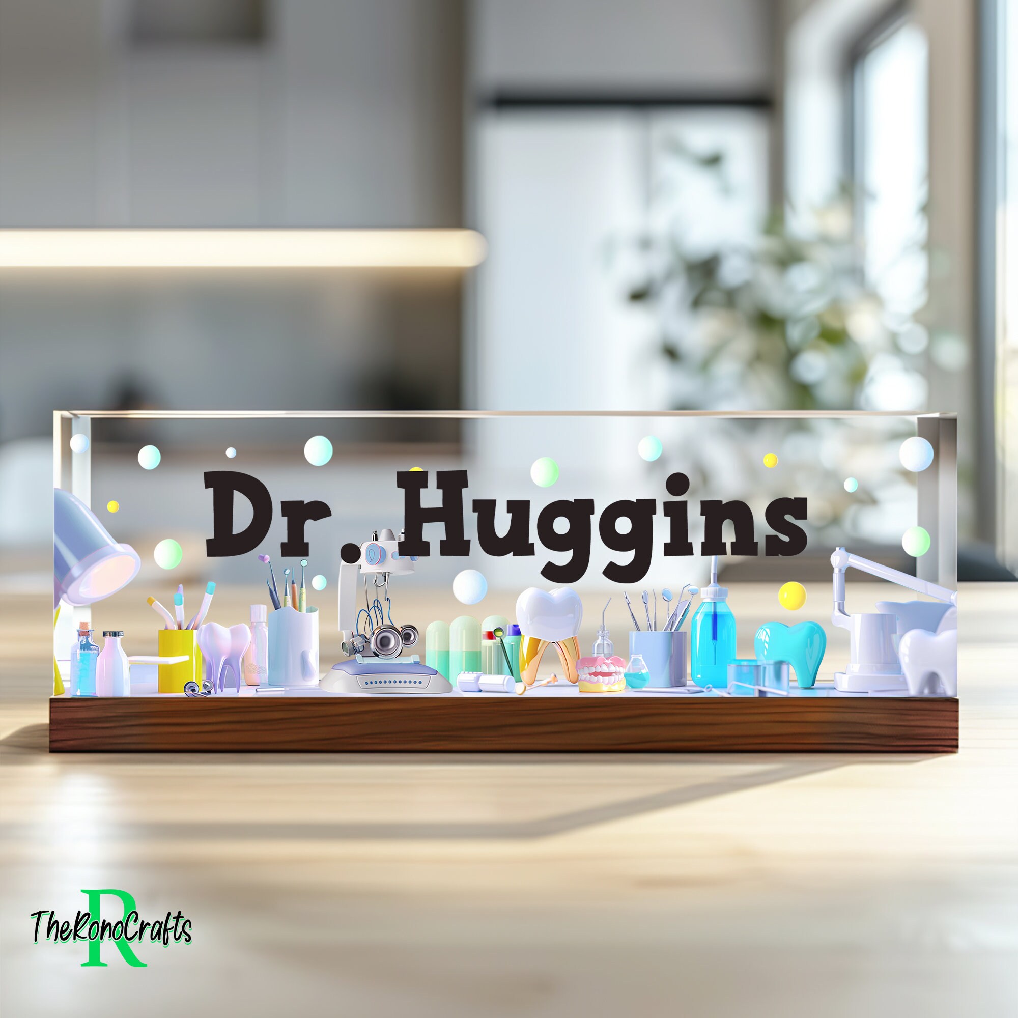 Personalized Dental Name Plate, Dentist Medical Physician Desk Name ...