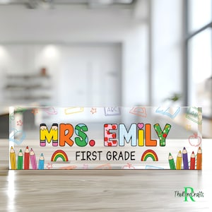 Custom Teacher Desk Name Plate, Teacher Name Plate, Personalized Name ...