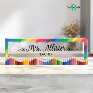 Personalized Teacher Desk Name Plate, Teacher Name Plate for Desk ...