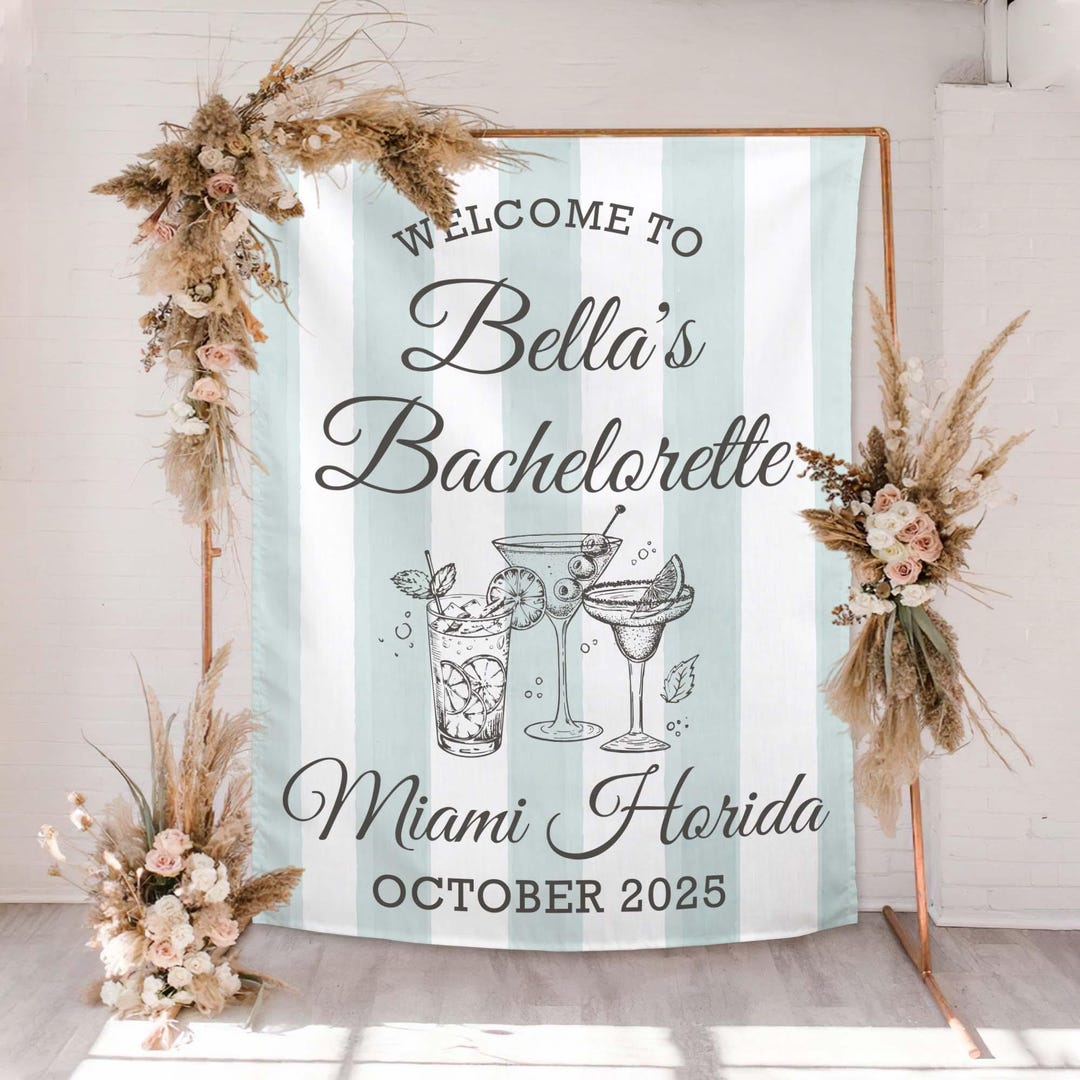 Custom Bachelorette Banner, Personalized Bachelorette Party Tapestry ...