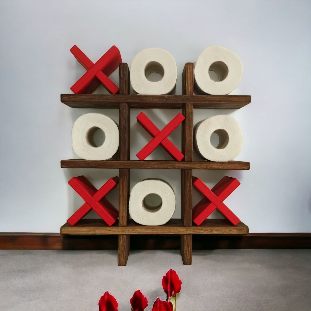Natural Wood Toilet Paper Holder Wall Mount Toilet Roll Holder Loo Roll ...