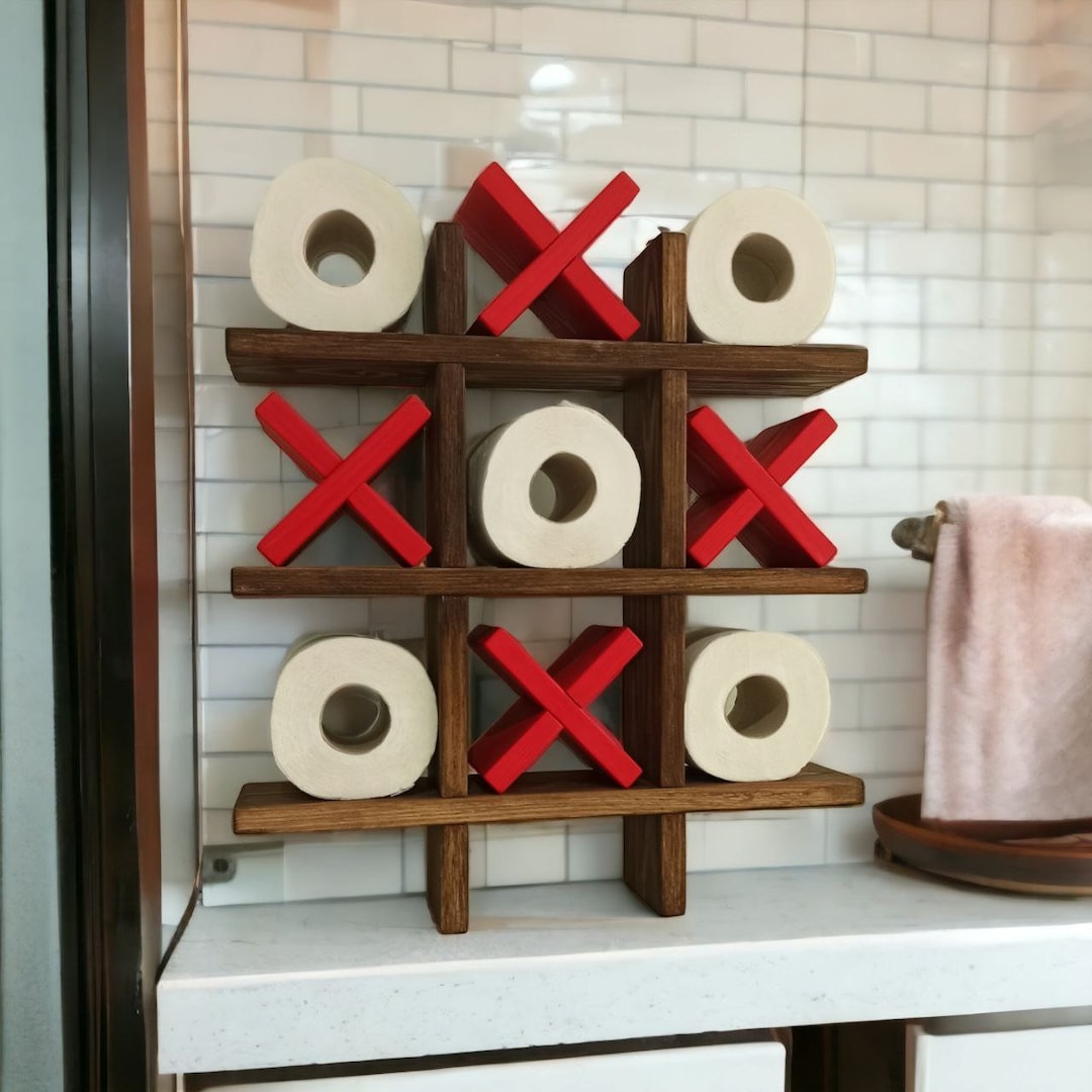 Wall Mount Toilet Roll Holder Loo Roll Toilet Shelf Wooden Floating ...