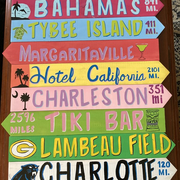 Vacation Mileage Signs - Etsy