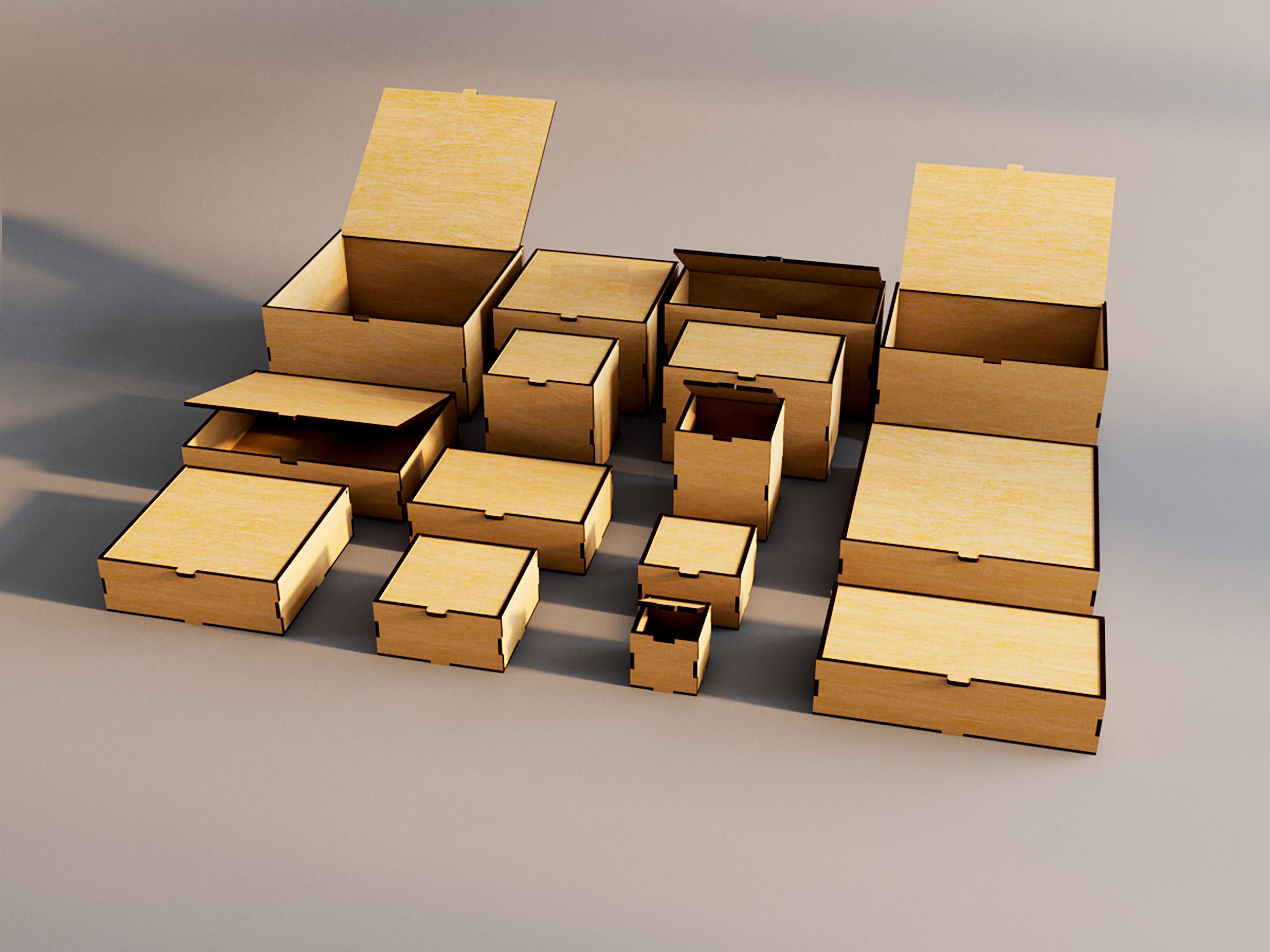 Laser Cut Box SVG Template With Flip up Lid - Storage Box - 15 ...