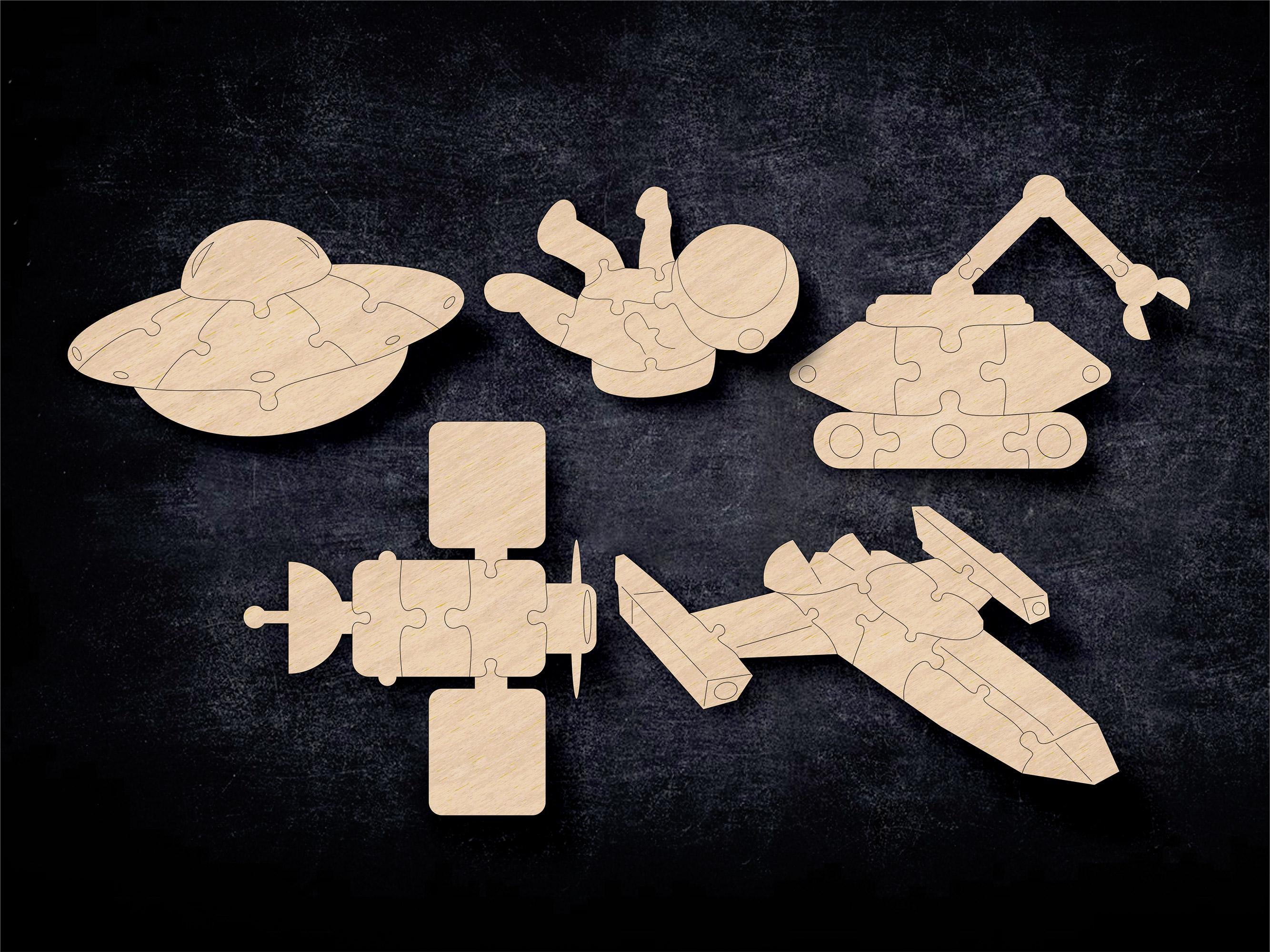 Space Puzzle Laser Svg, Space Planetary Kids Puzzle Svg Laser - Etsy