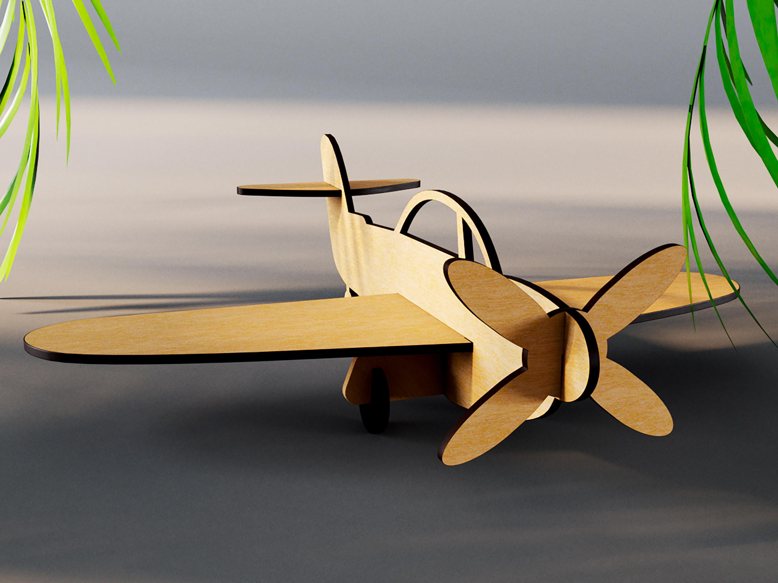 Toy Childrens Plane Puzzle Laser Svg - Etsy