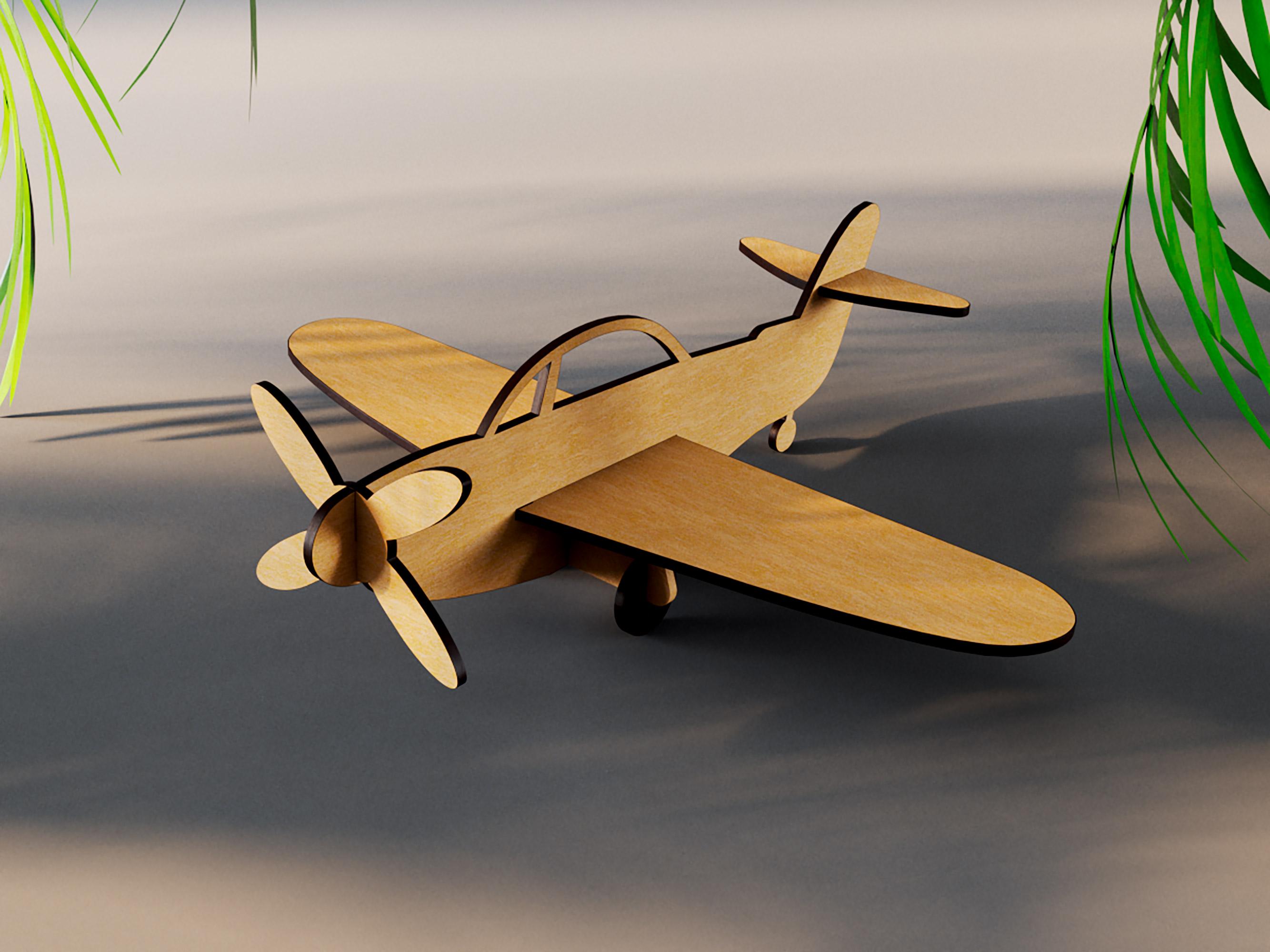 Toy Childrens Plane Puzzle Laser Svg - Etsy