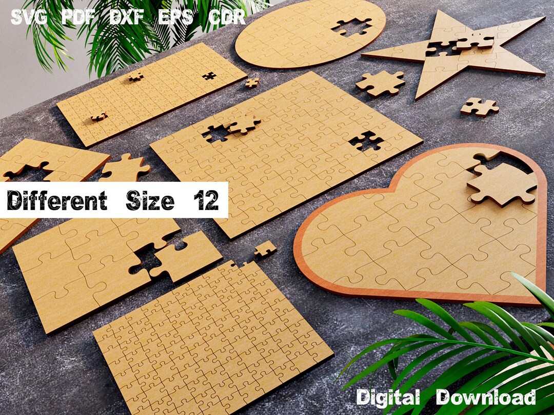 Puzzles Svg, Puzzles Laser Cut Svg Bundle - Etsy