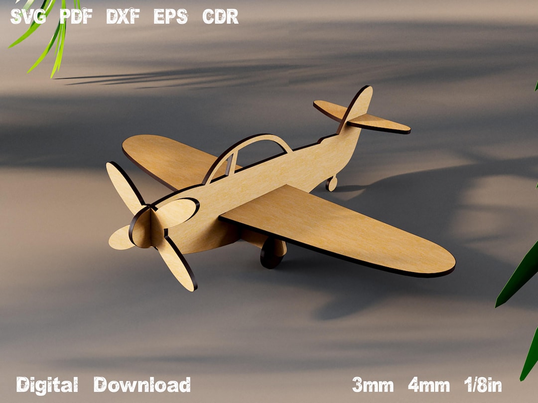 Toy Childrens Plane Puzzle Laser Svg - Etsy