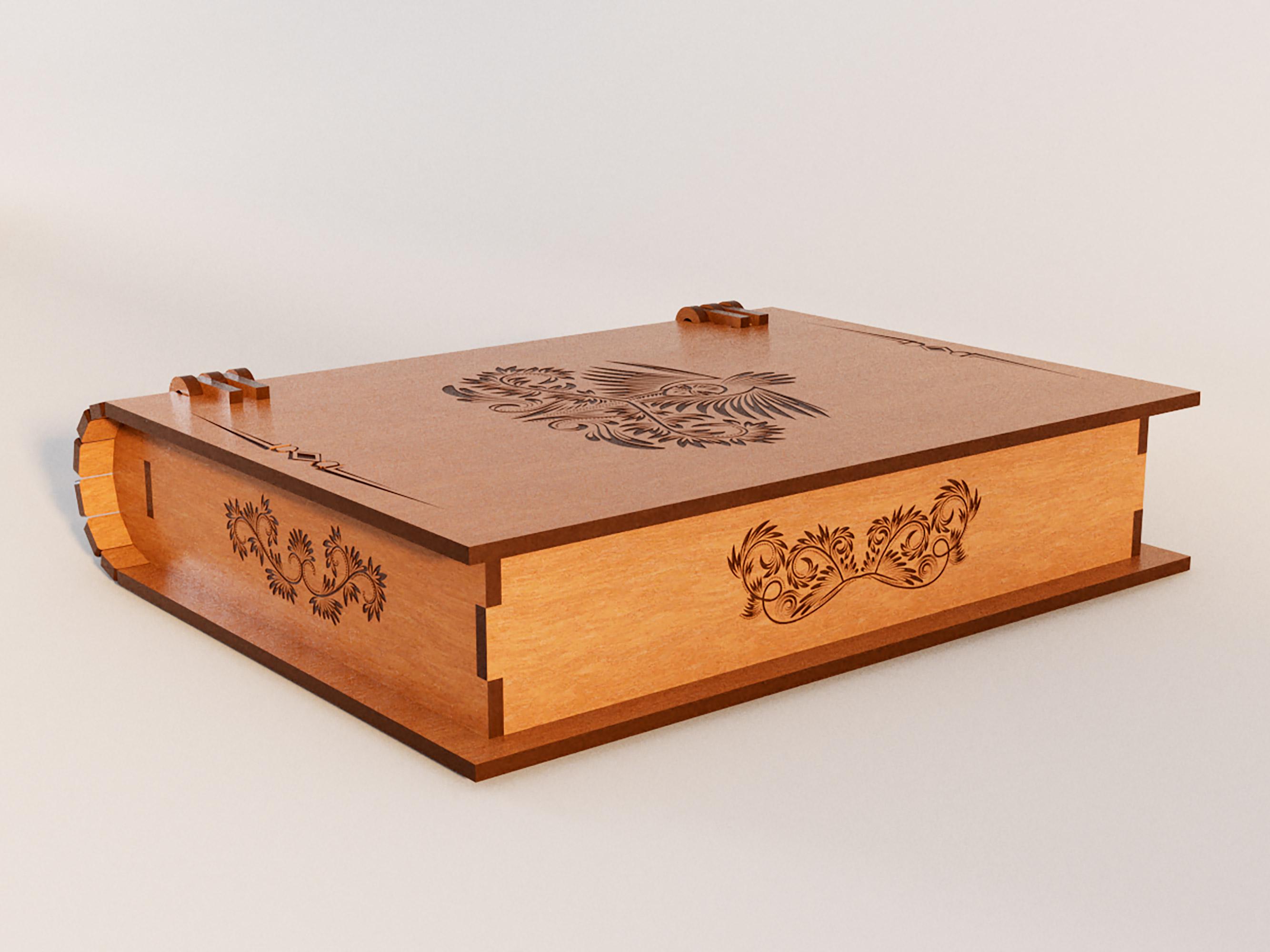 Book Box Laser Cut Svg Files, Wood Gift Book Box - Etsy