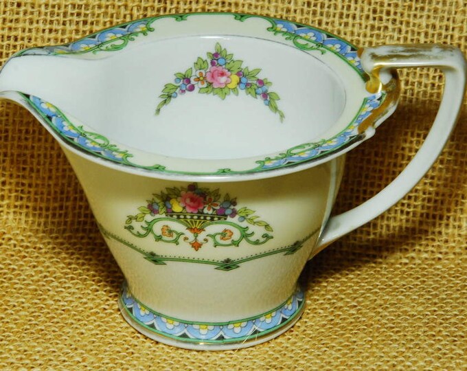 Pretty Art Deco Noritake Red Label Floral Creamer in Favorita Pattern ...