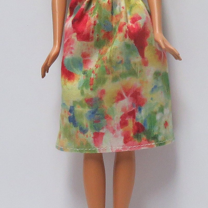 Barbie Red Floral Dress - Etsy