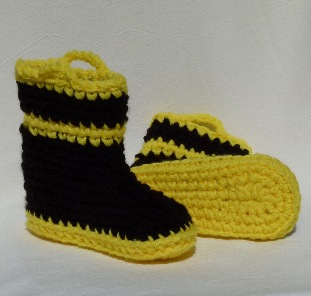 Crochet Slipper Pattern Firefighter Slippers for 6" and 7" Feet Pdf ...