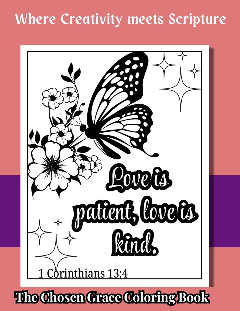 The Chosen Grace Bible-verse Coloring Book - Etsy